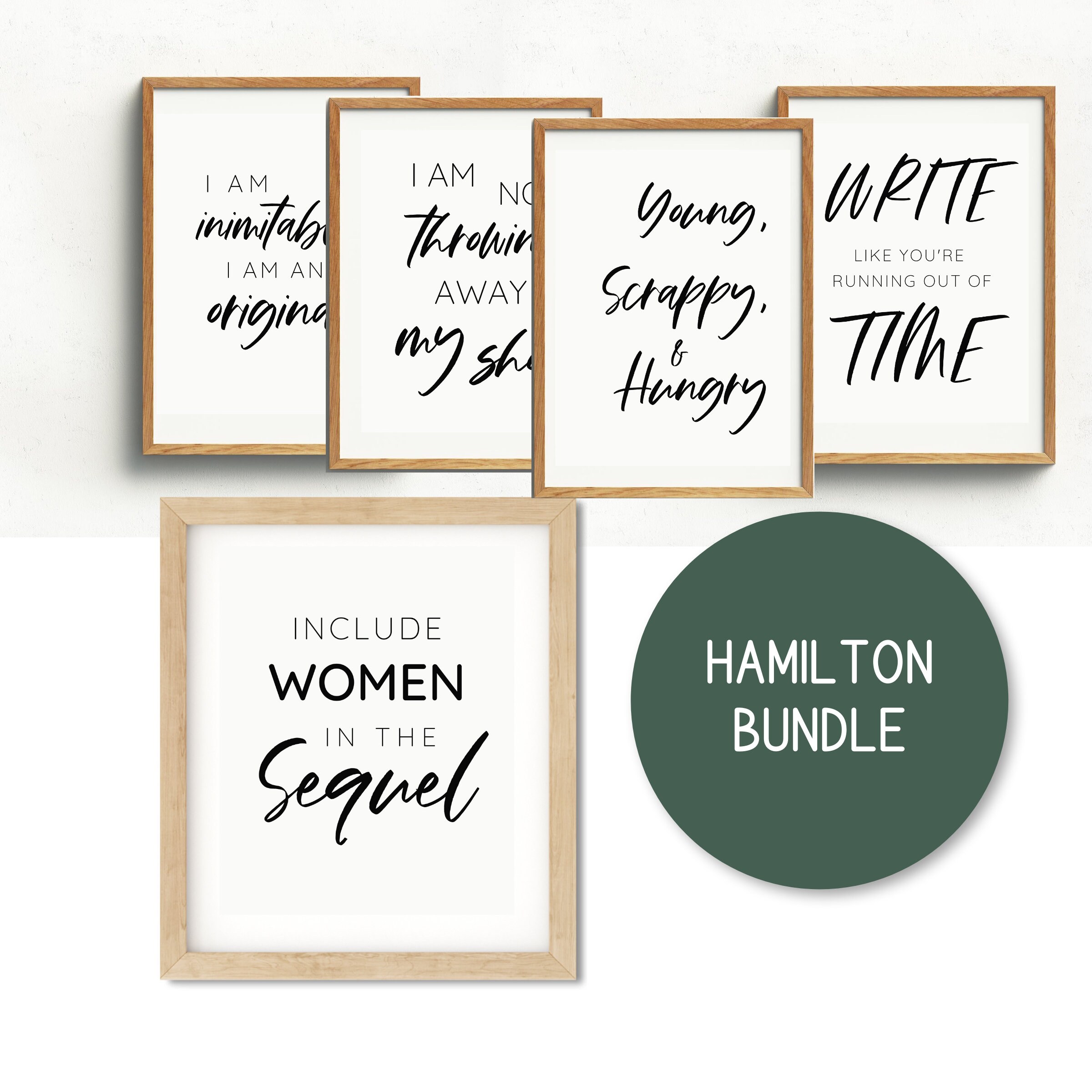 Hamilton Quotes Bundle Printable Wall Art Part 1 - Etsy