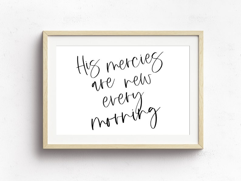 His Mercies Are New Every Morning Wall Art - Etsy