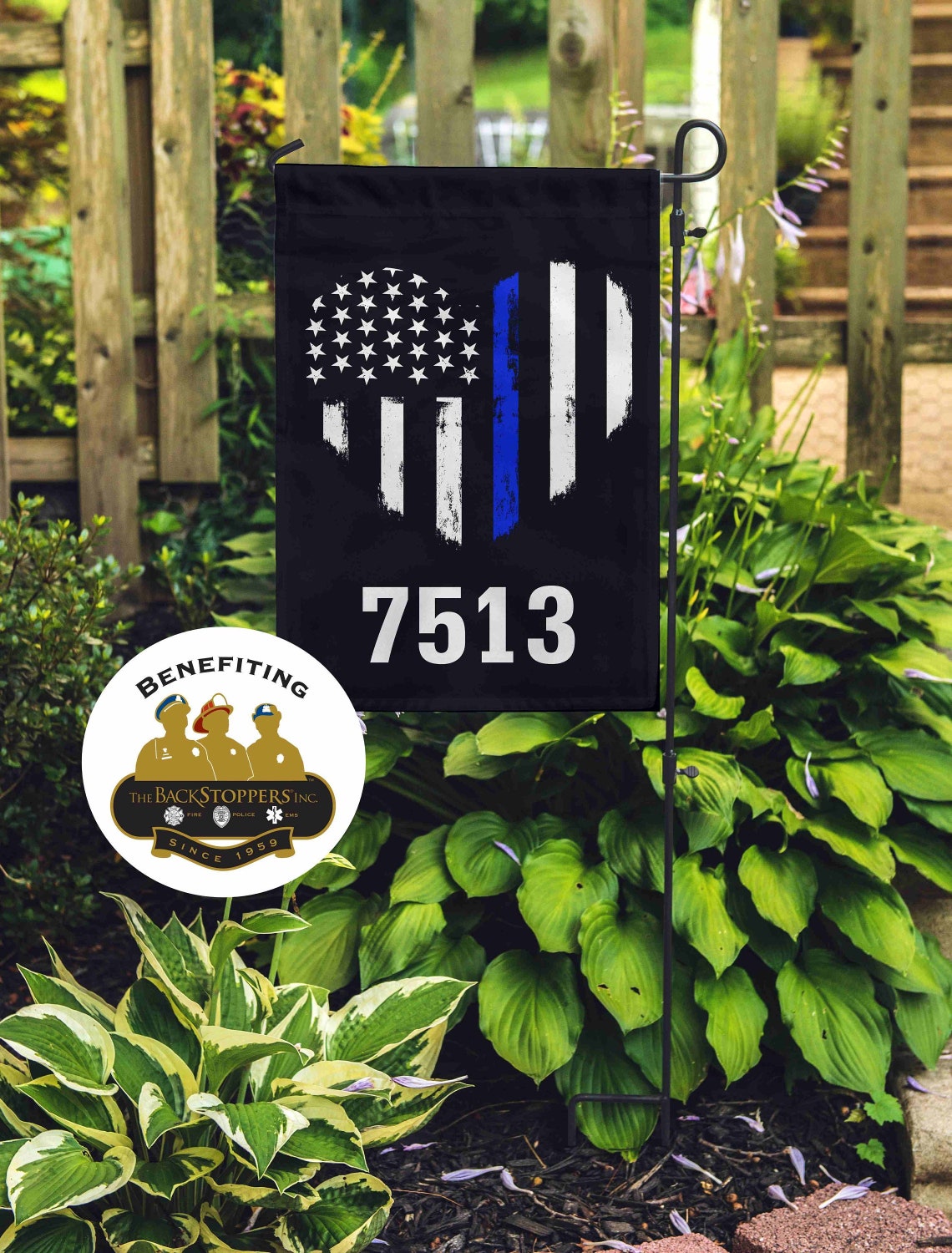 Police Garden Flag Back the Blue Flag Police Memorial - Etsy