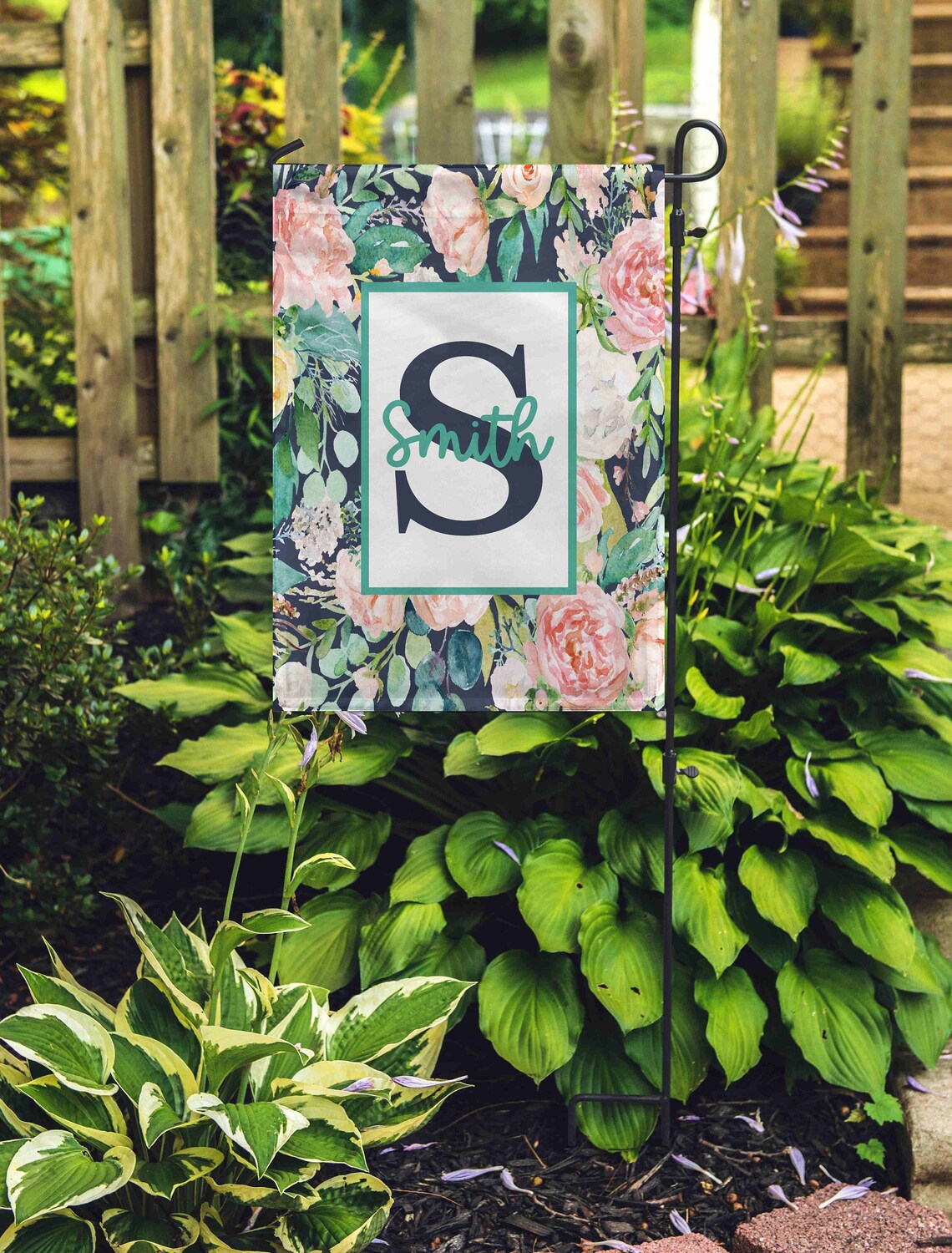 Spring Garden Flag Monogram Garden Flag Personalized Gift - Etsy