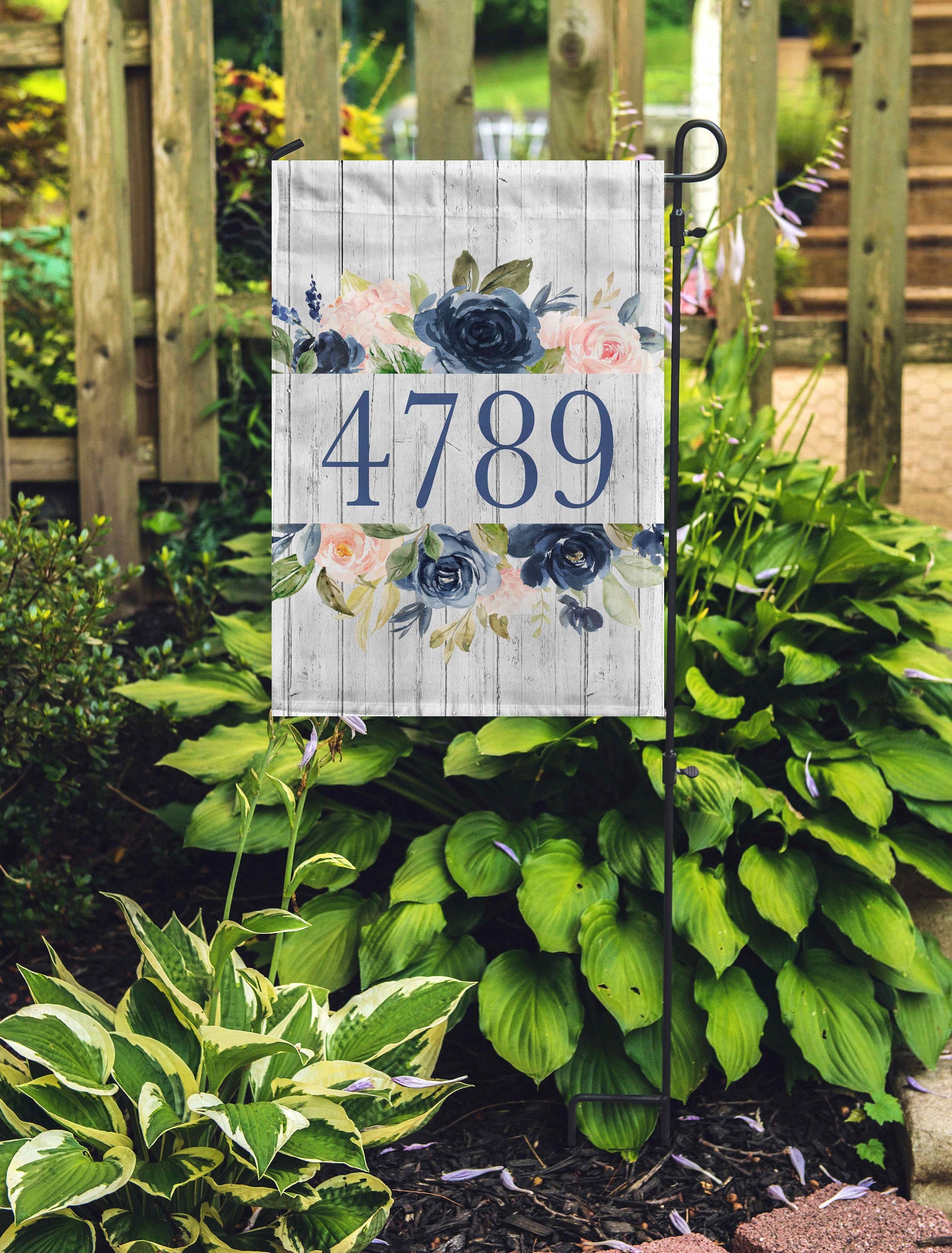 Address Garden Flag House Number Sign Summer Garden Flag - Etsy