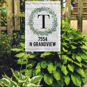 Address Garden Flag - Address Garden Flag Personalized - Spring Garden ...