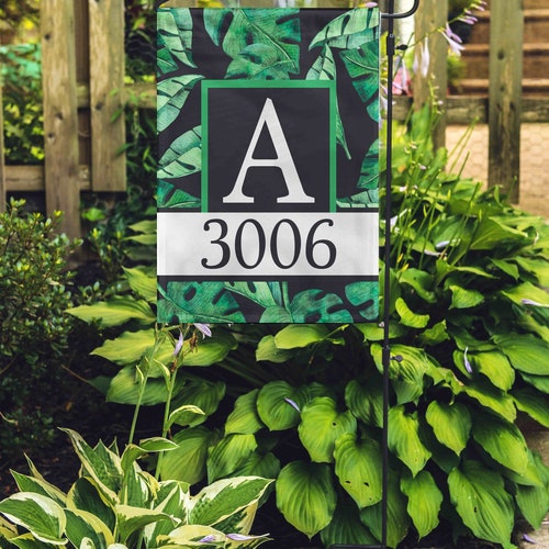 Address Garden Flag House Number Sign Summer Garden Flag - Etsy