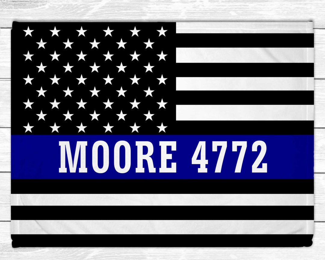 Police Blanket - Back the Blue Gift - Custom Police Blanket - Thin Blue ...
