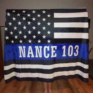 Police SHERPA Blanket, Back the Blue Gift, Police Memorial, Police ...