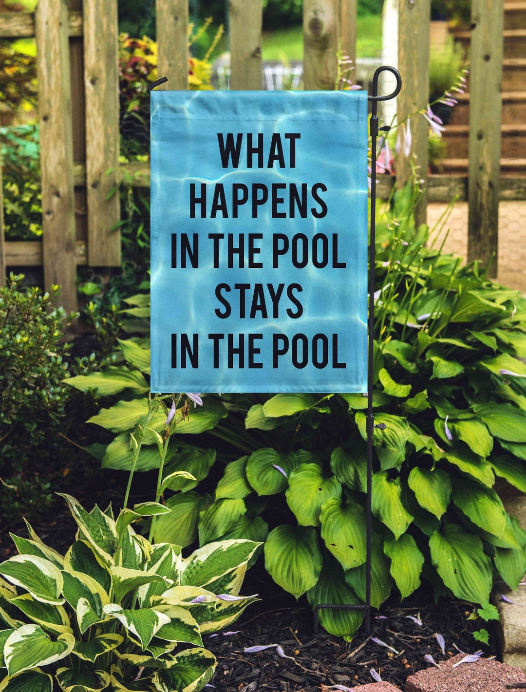 Pool Garden Flag - What Happens in the Pool Stays in the Pool - Summer ...