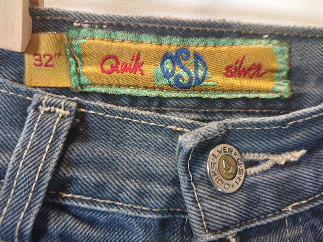 Vintage Quicksilver 'QSD' Blue Denim Jeans Mens Sz 32 Australian Made ...