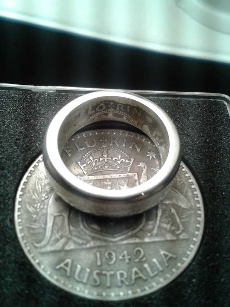 Custom Handmade Silver or Gold Coin Rings Any Size to Order - Etsy