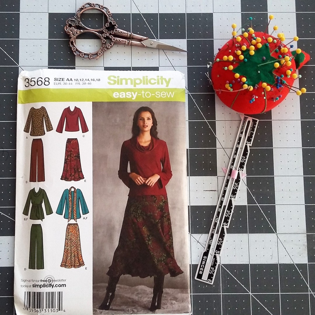 Simplicity #3568 Pattern Women's Skirt, Blouse, Pants, Size AA 10, 12 ...