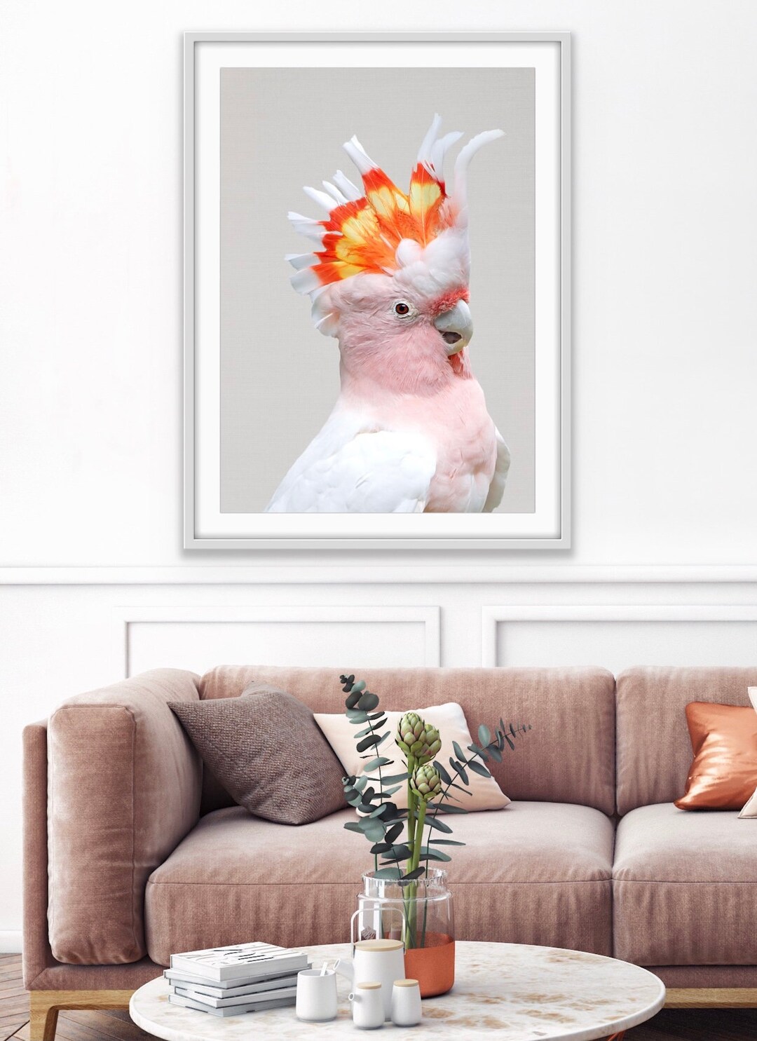 Major Mitchells Cockatoo leadbeater Pink Cockatoo Canvas - Etsy