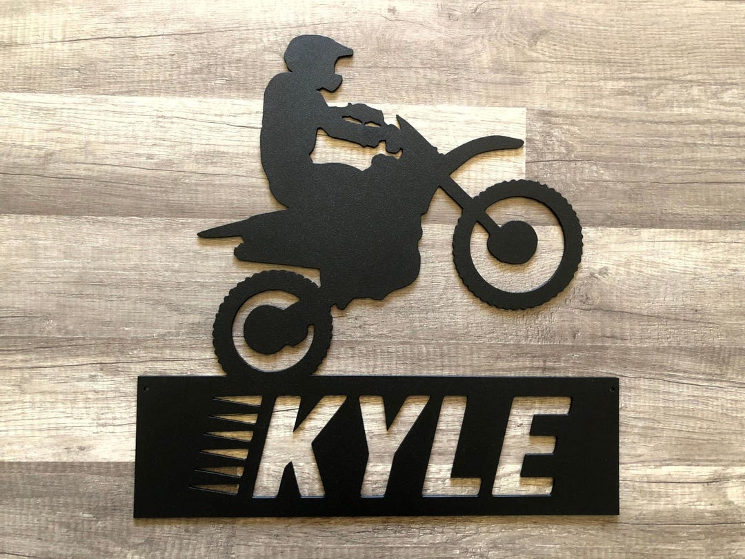 Dirt Bike Motorcycle Personalized Steel Sign Metal Art SBF100 - Etsy