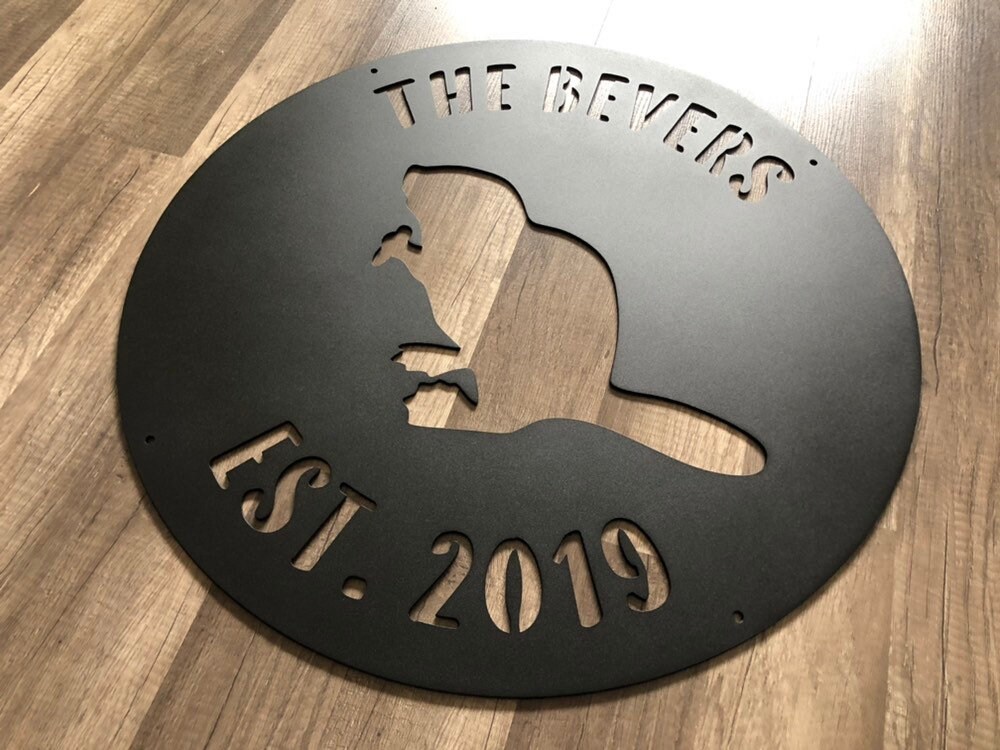 Beaver Personalized Heavy Duty Steel Sign Metal Art - Etsy