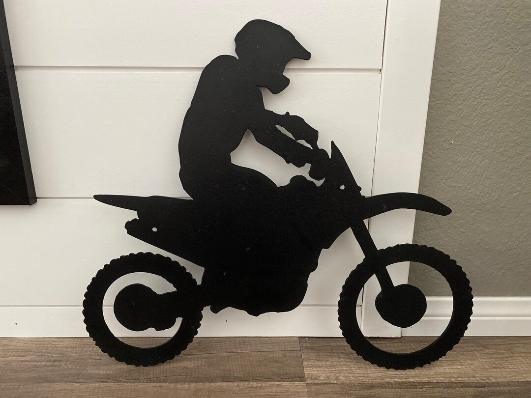 Dirt Bike - Motorcycle Rider - Steel Sign - Metal Art - SQ12-36 - Etsy