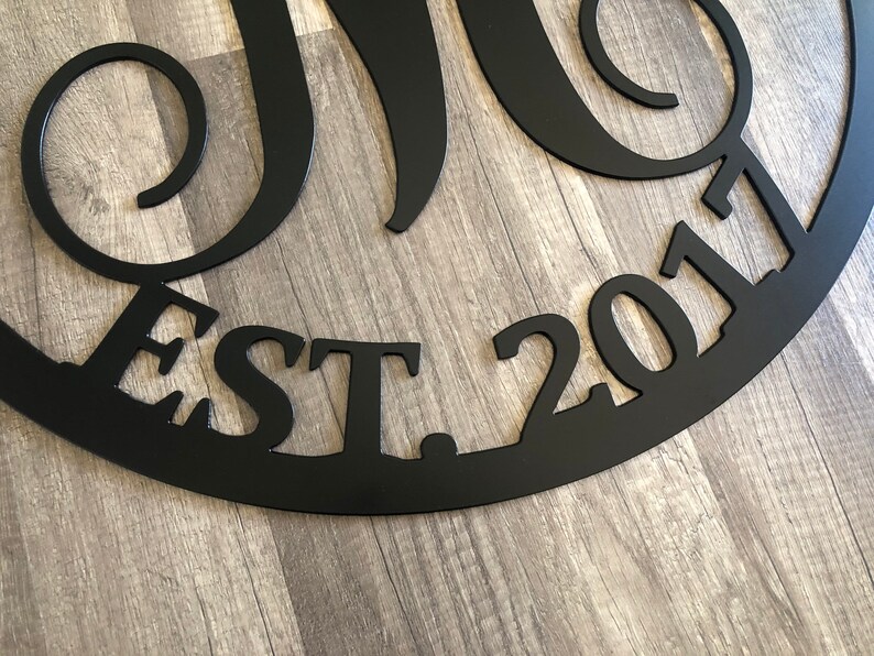 Letter Monogram Anniversary Established Date | Etsy