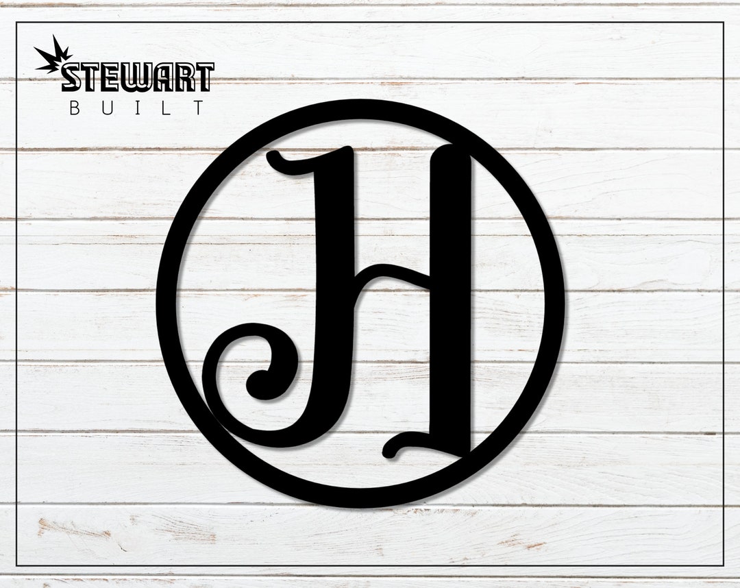 Last Name Letter Monogram Gate Letter Personalized Heavy Etsy