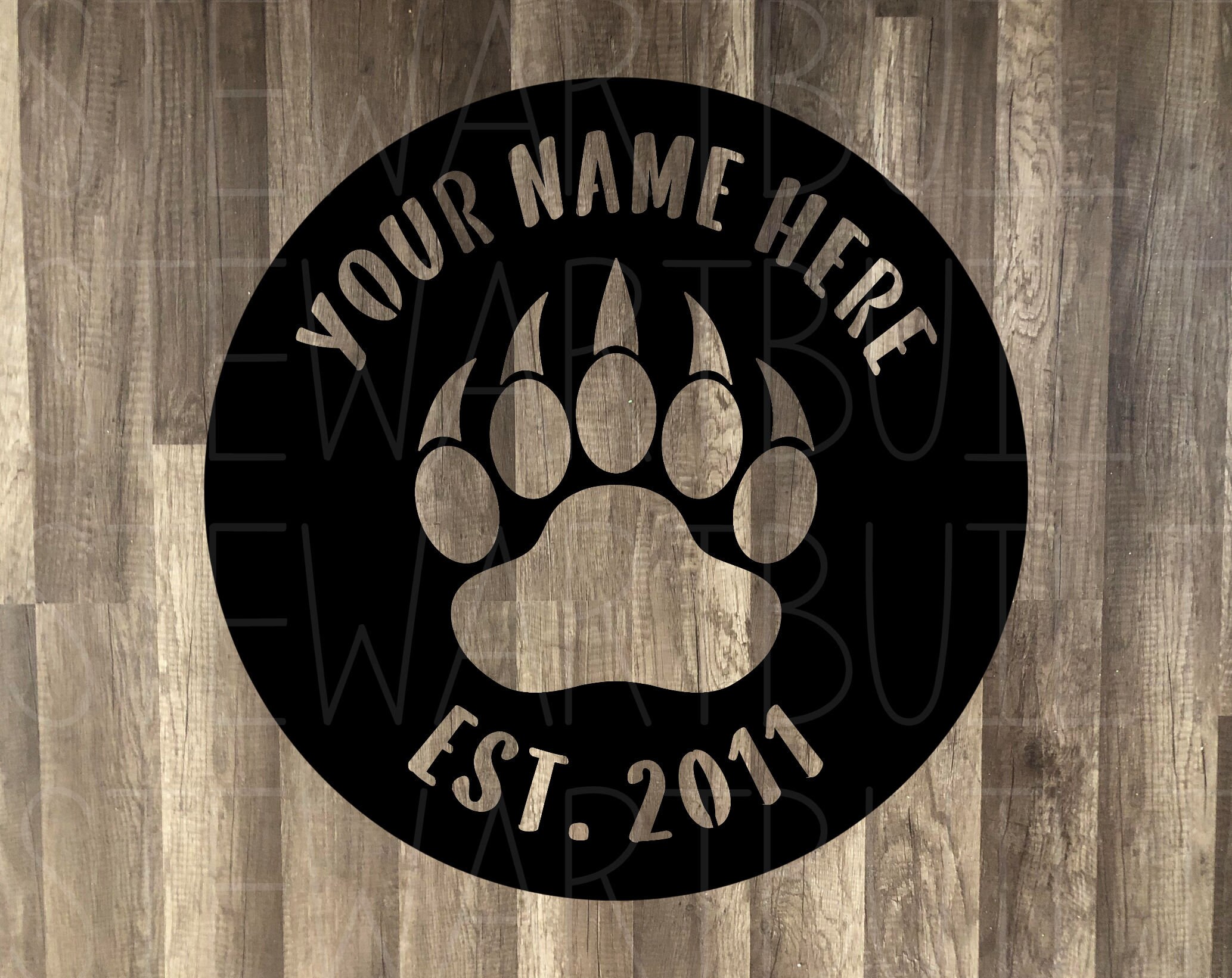 Bear Claw Sign Personalized Heavy Duty Steel Sign Metal | Etsy