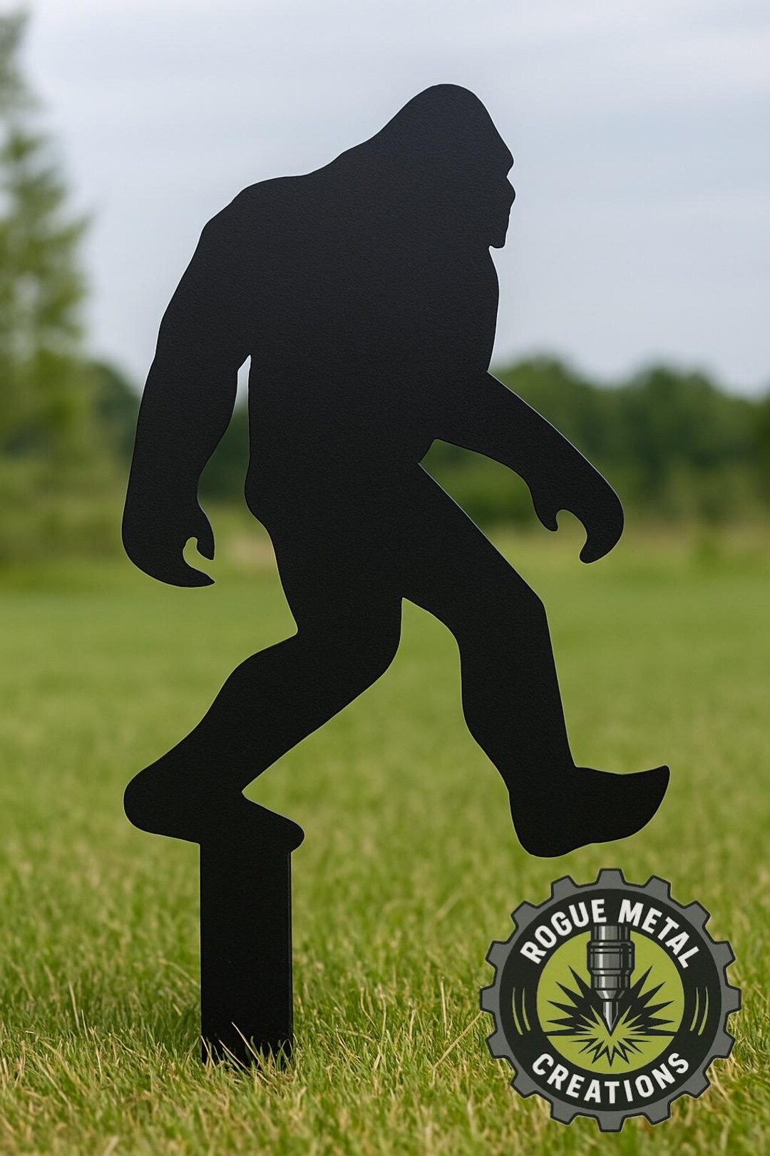 Bigfoot / Sasquatch Metal Garden Stake - up to 2ft - Yard Decor - Steel ...