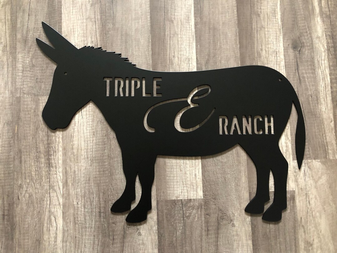 Donkey Barn - Ranch Sign - Farm Sign - Personalized Steel Sign - Metal ...