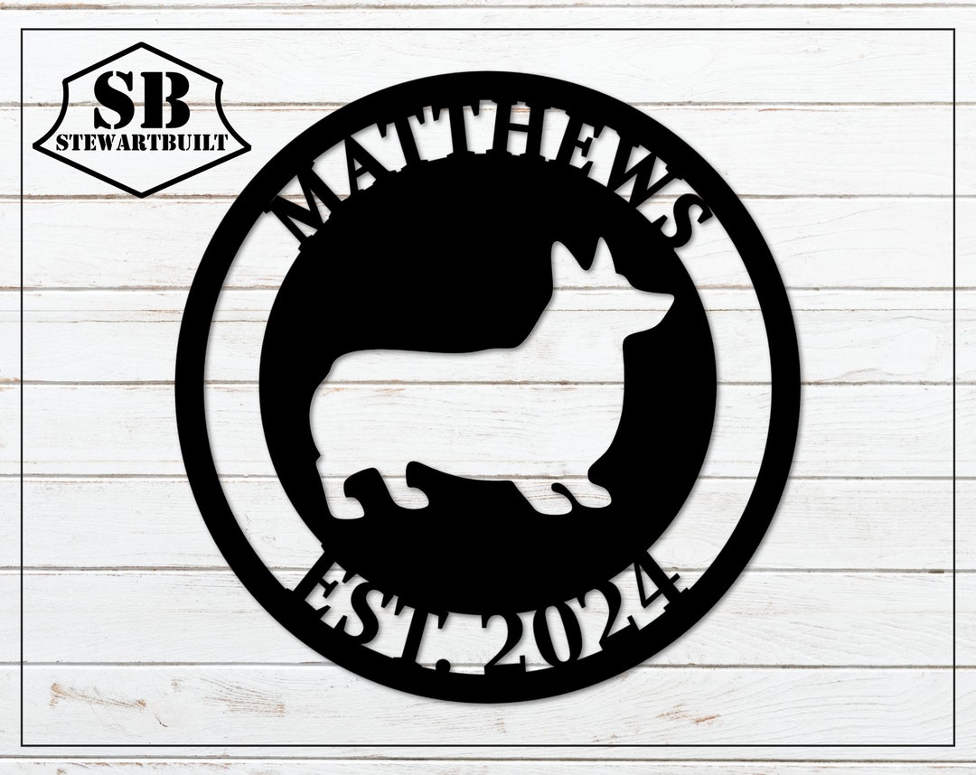 CORGI Dog Breed Sign Personalized Steel Sign Metal Art SBF100 - Etsy