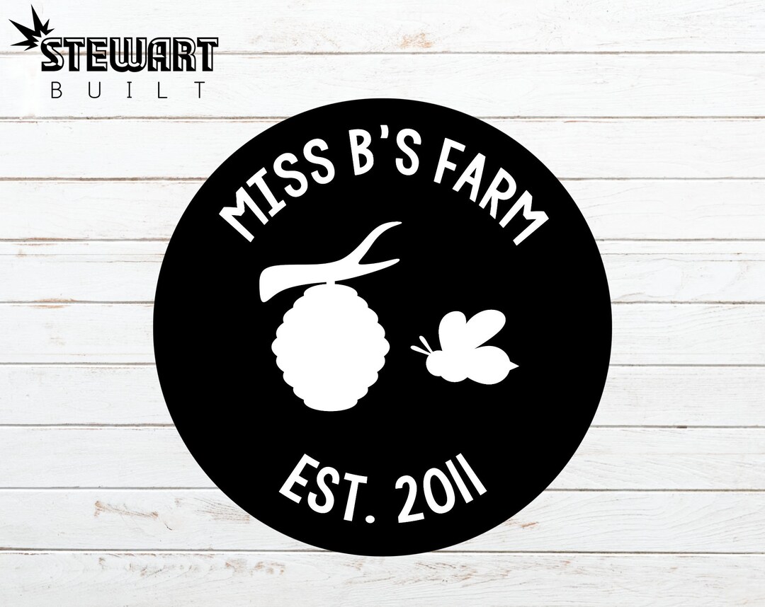 BEE HIVE Sign Bee Farm Sign Personalized Heavy Steel Sign - Etsy