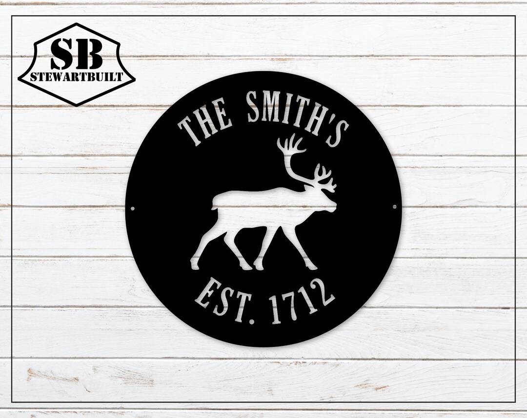 Caribou Sign Personalized Steel Sign Metal Art SBF100 - Etsy