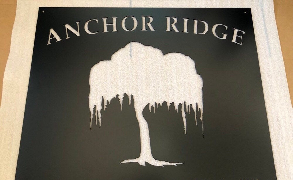 Willow Tree Sign Personalized Heavy Steel Sign Metal Art - Etsy