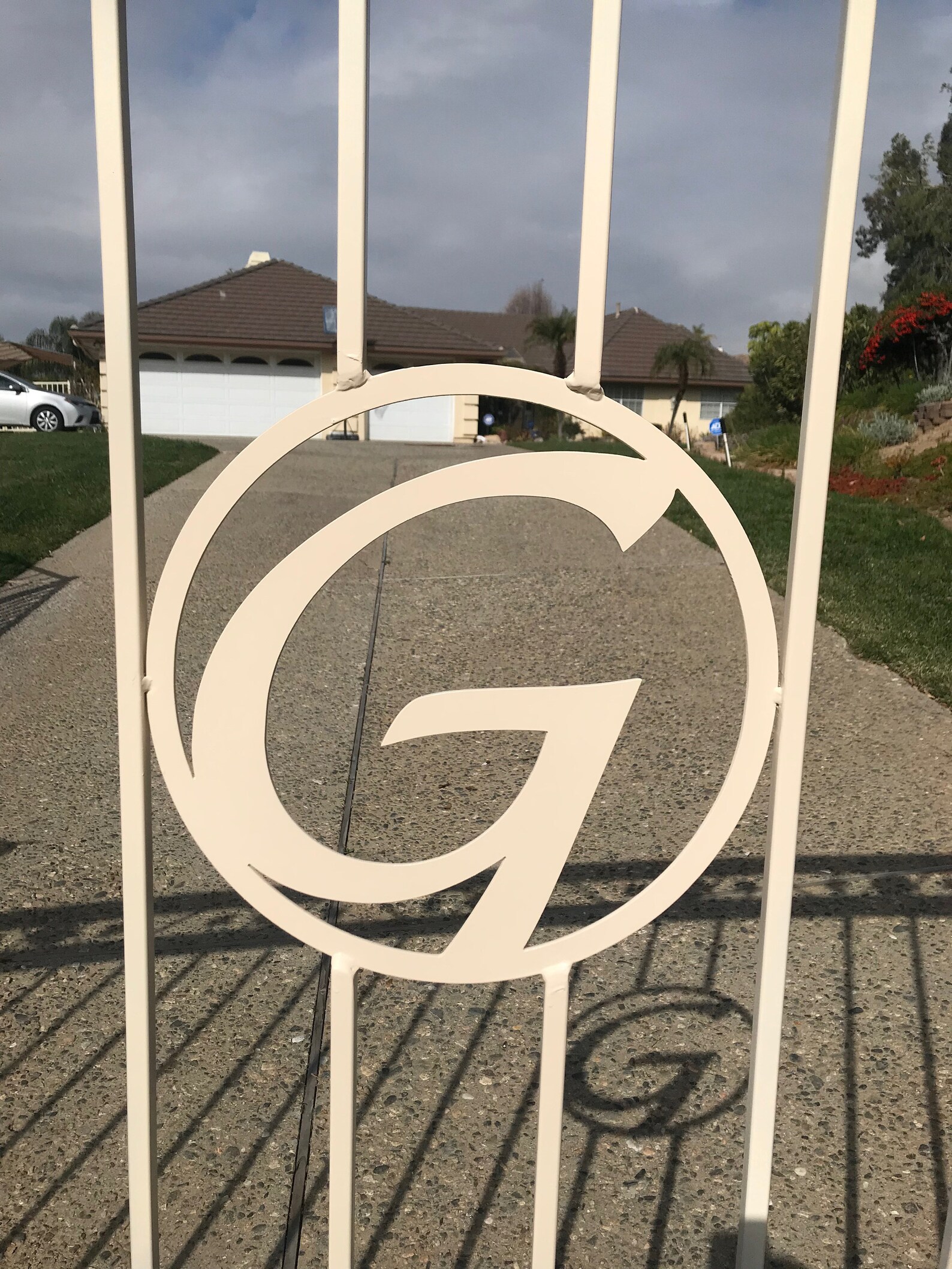 Last Name Letter Monogram Gate Letter Personalized Heavy - Etsy UK