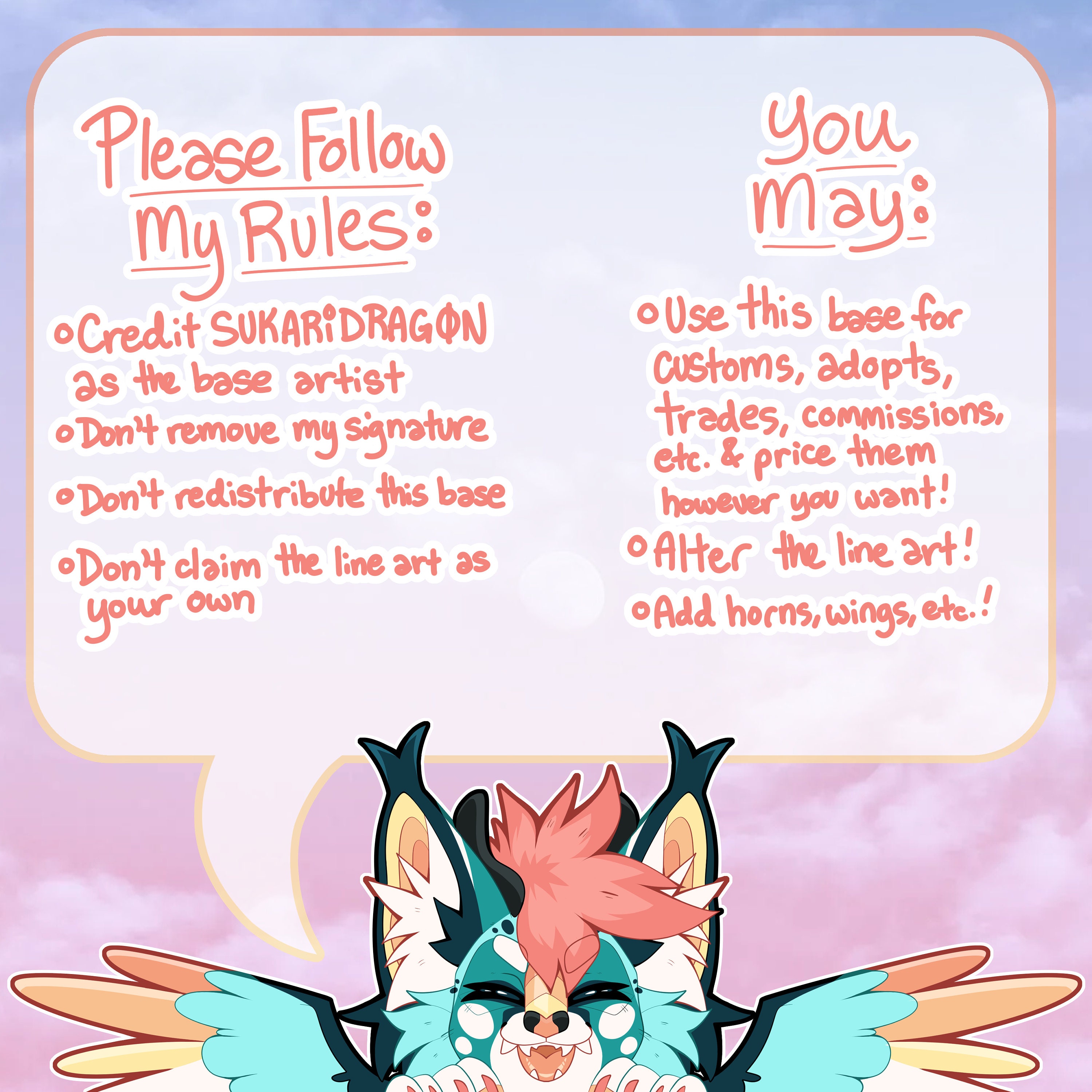 P2U Fluffy Dragon Base - Etsy
