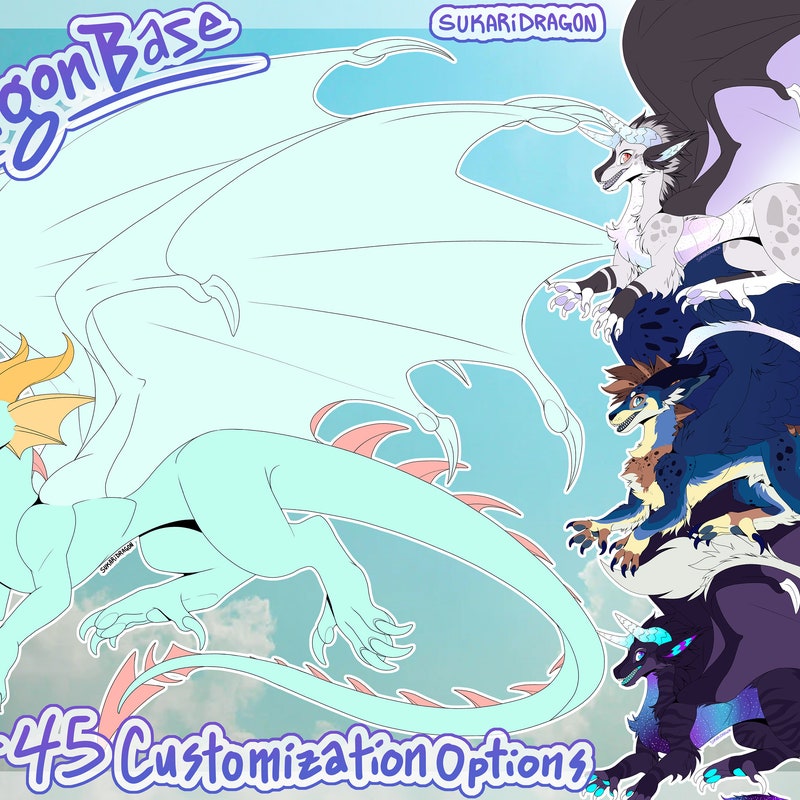 Dragon Oc Base - Etsy