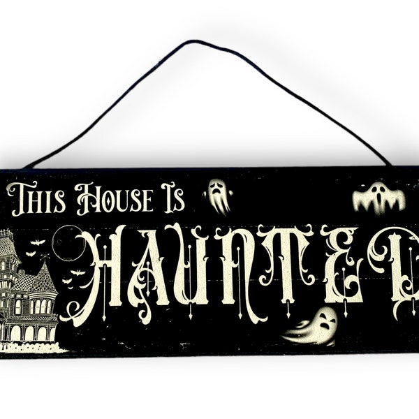 Haunted House Sign - Etsy UK