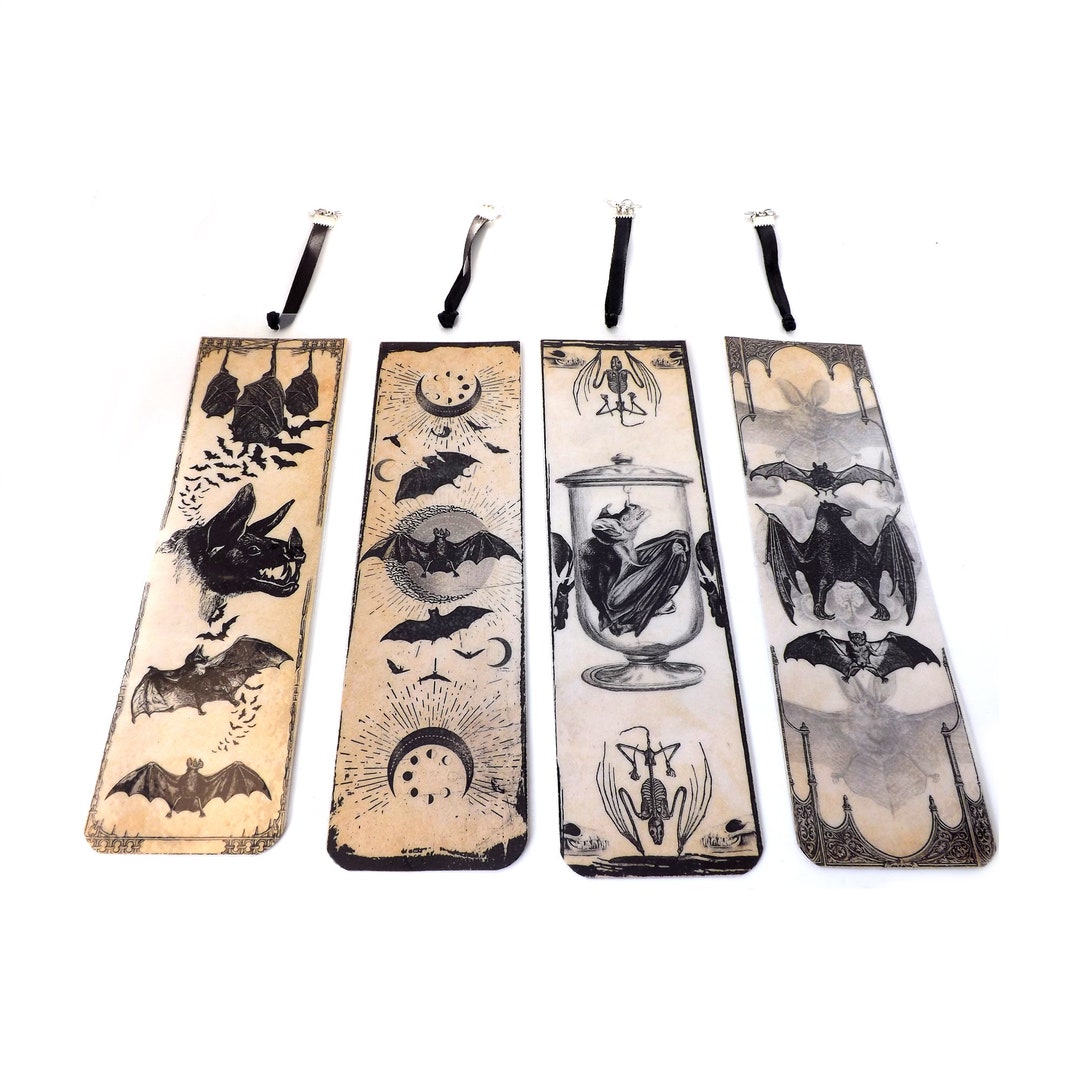 Vintage Bats Gothic Bookmarks Bat Bookmark - Etsy