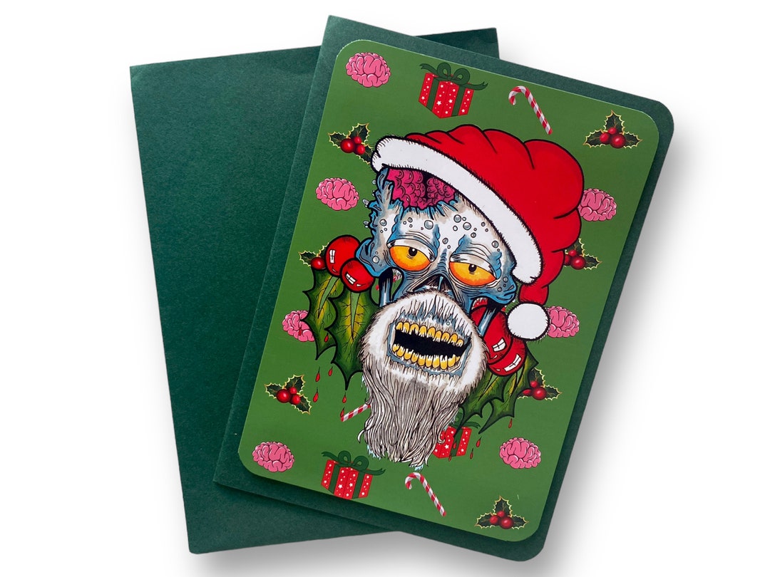 Zombie Santa Claus Alternative Horror Christmas Greetings Card - Etsy