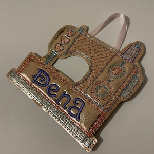 Sewing Machine Name Tag Embroidery Design for Embroidery Leather ...