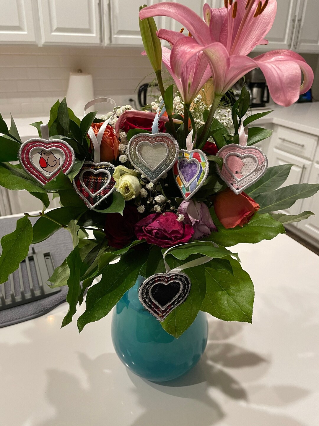 Mini 2" Heart Photo Frame Embroidery Design in the Hoop Project With ...