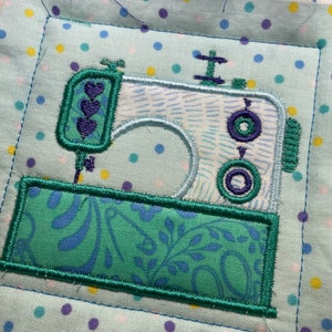 Sewing Machine Name Tag Applique Embroidery Design, Customizable, in ...