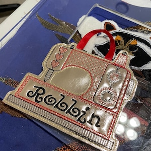 Sewing Machine Name Tag Embroidery Design for Embroidery Leather ...
