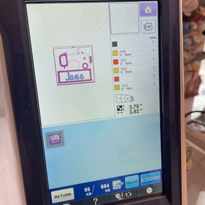 Sewing Machine Name Tag Applique Embroidery Design, Customizable, in ...