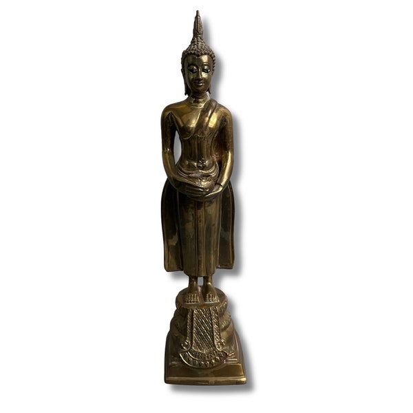 Bronze Standing Buddha Statue - Etsy