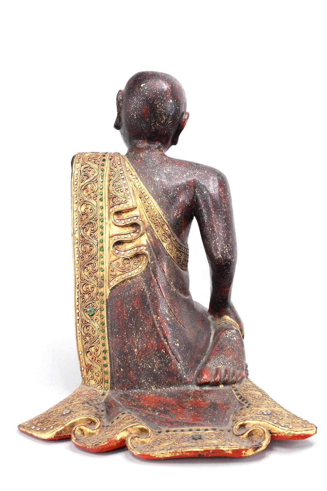 Sariputta Monk Wood 51 Cm Student Buddha's Figure - Etsy