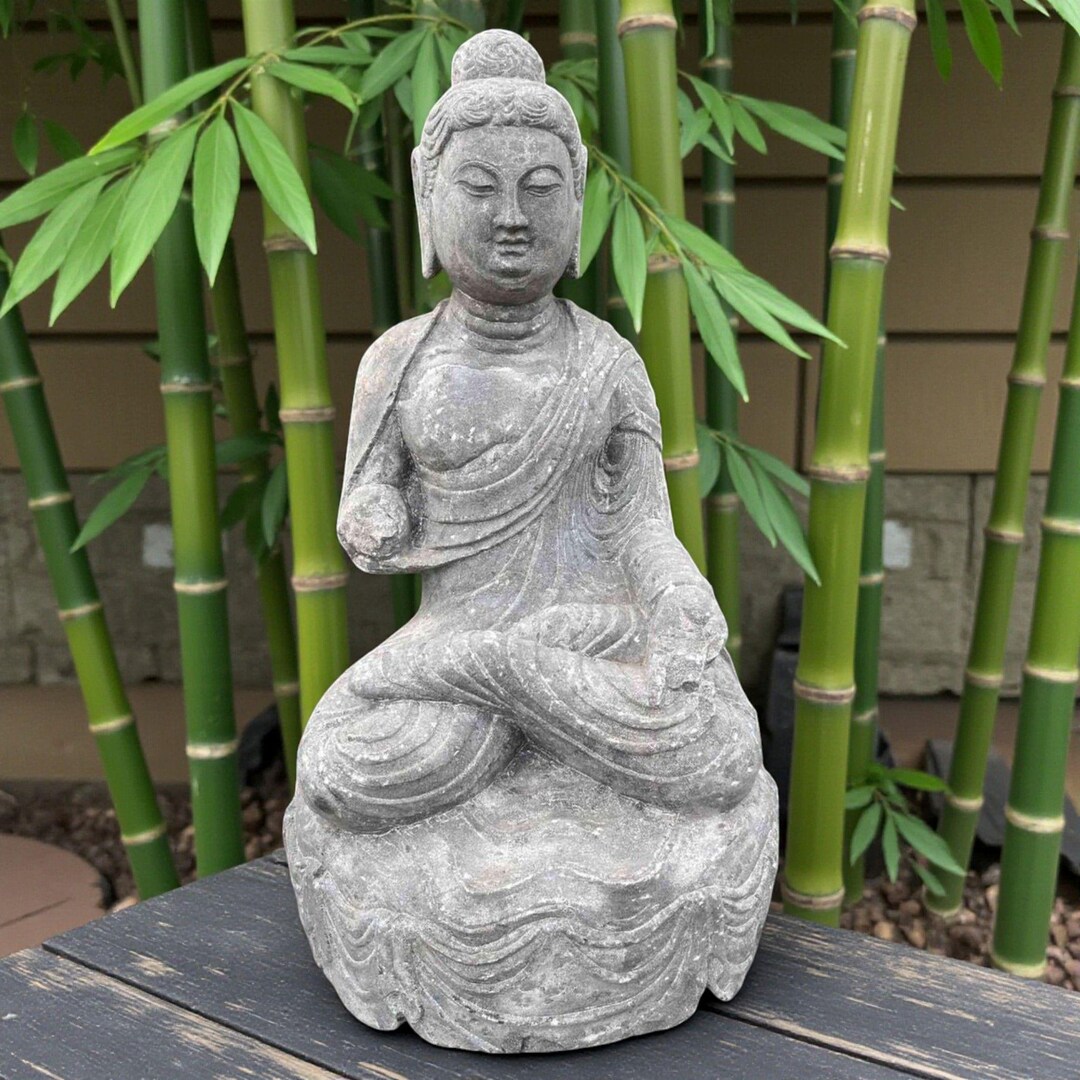 Garden Buddha Stone Statue, Chinese Cultural Revolution, Severed Hand ...