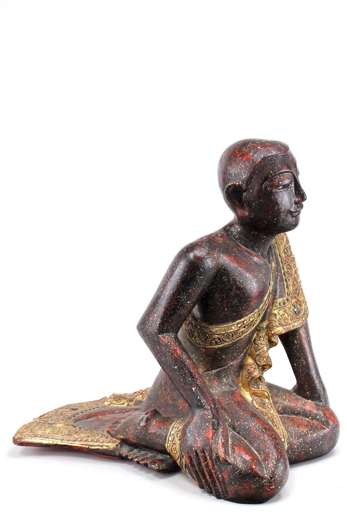 Sariputta Monk Wood 51 Cm Student Buddha's Figure - Etsy