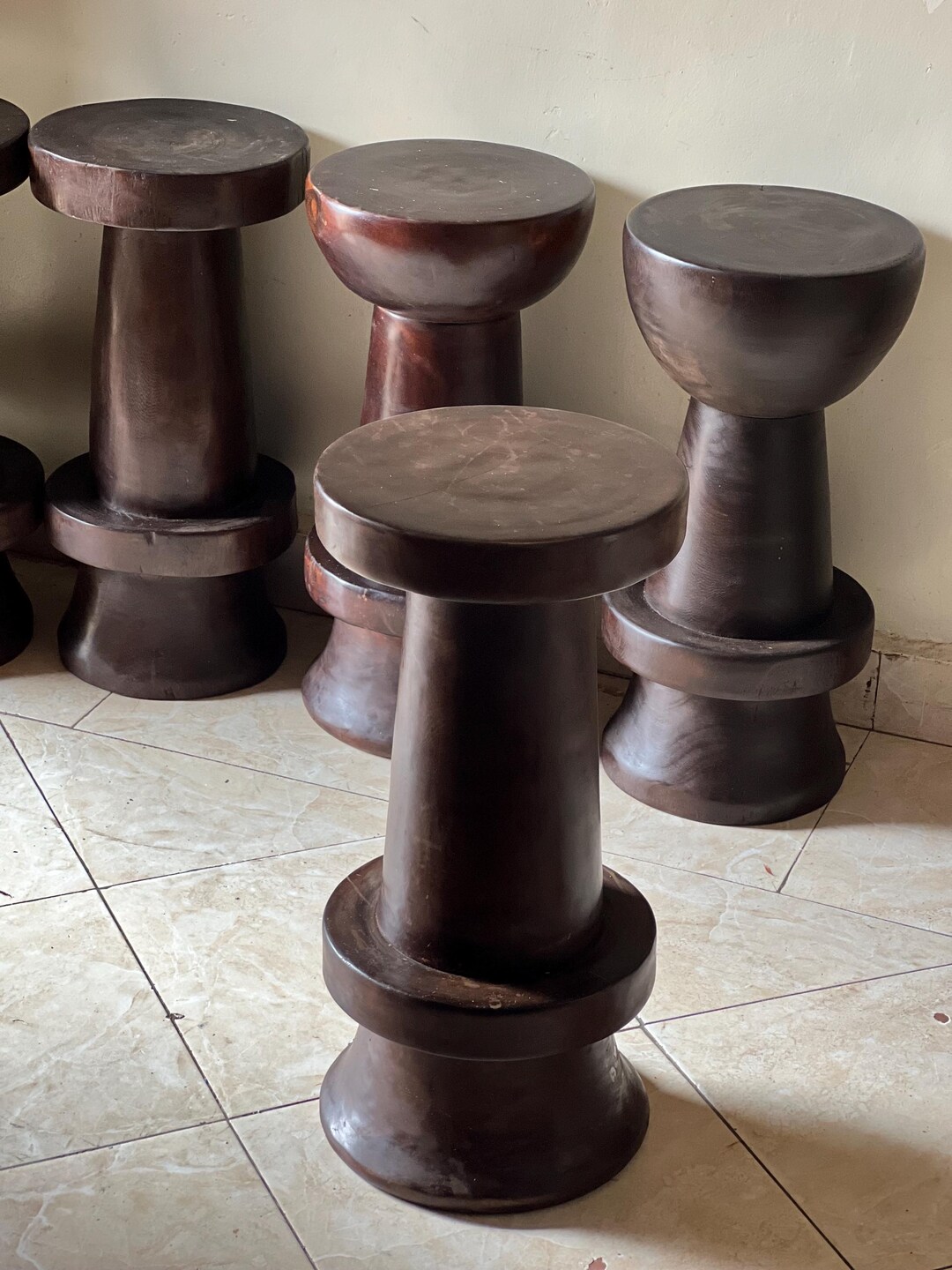 8 Counter Stools ,african Stool, Decor Stool, Home N Living Stools ...
