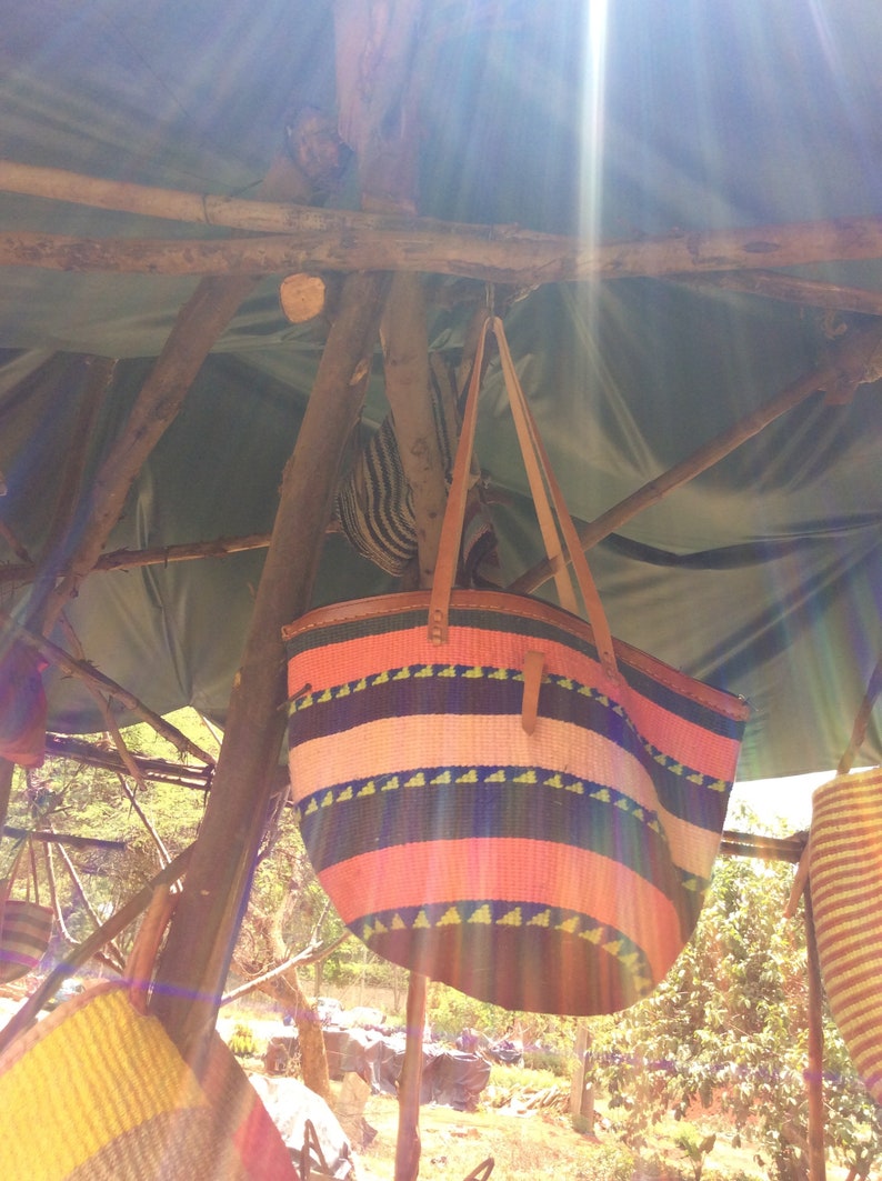 African Sisal Bag/sisal Basket/ Kiondo Handbag /beach Bag - Etsy