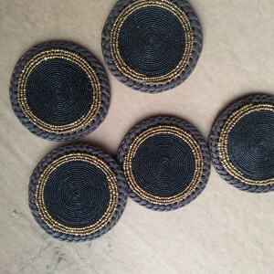 10 Beaded Coaster,beaded Coaster,handmade Maasai Beaded Coasters, FREE ...