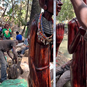 African Décor, Solid Maasai Family Sculpture,kenyan Hand-curved Life ...