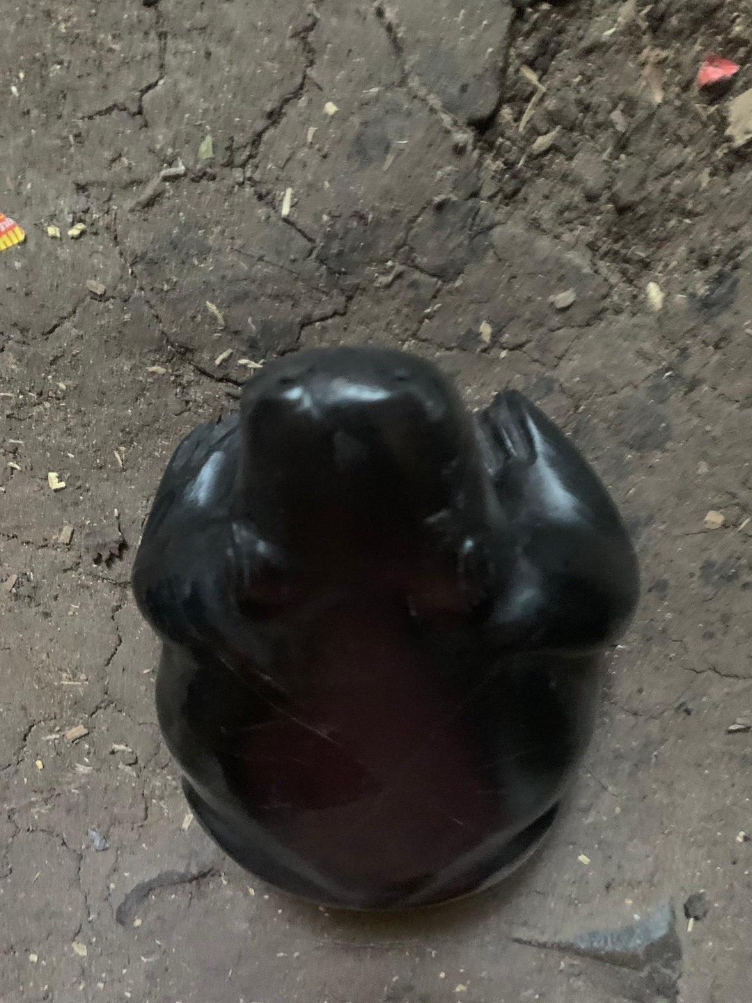 Solid Ebony Frog Sculpture,kenyan Handcurved Coffee Table Top Statue ...