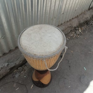 African Jembe Drum, Drum ,leather Drum , African Leather Drum, Kanyan ...