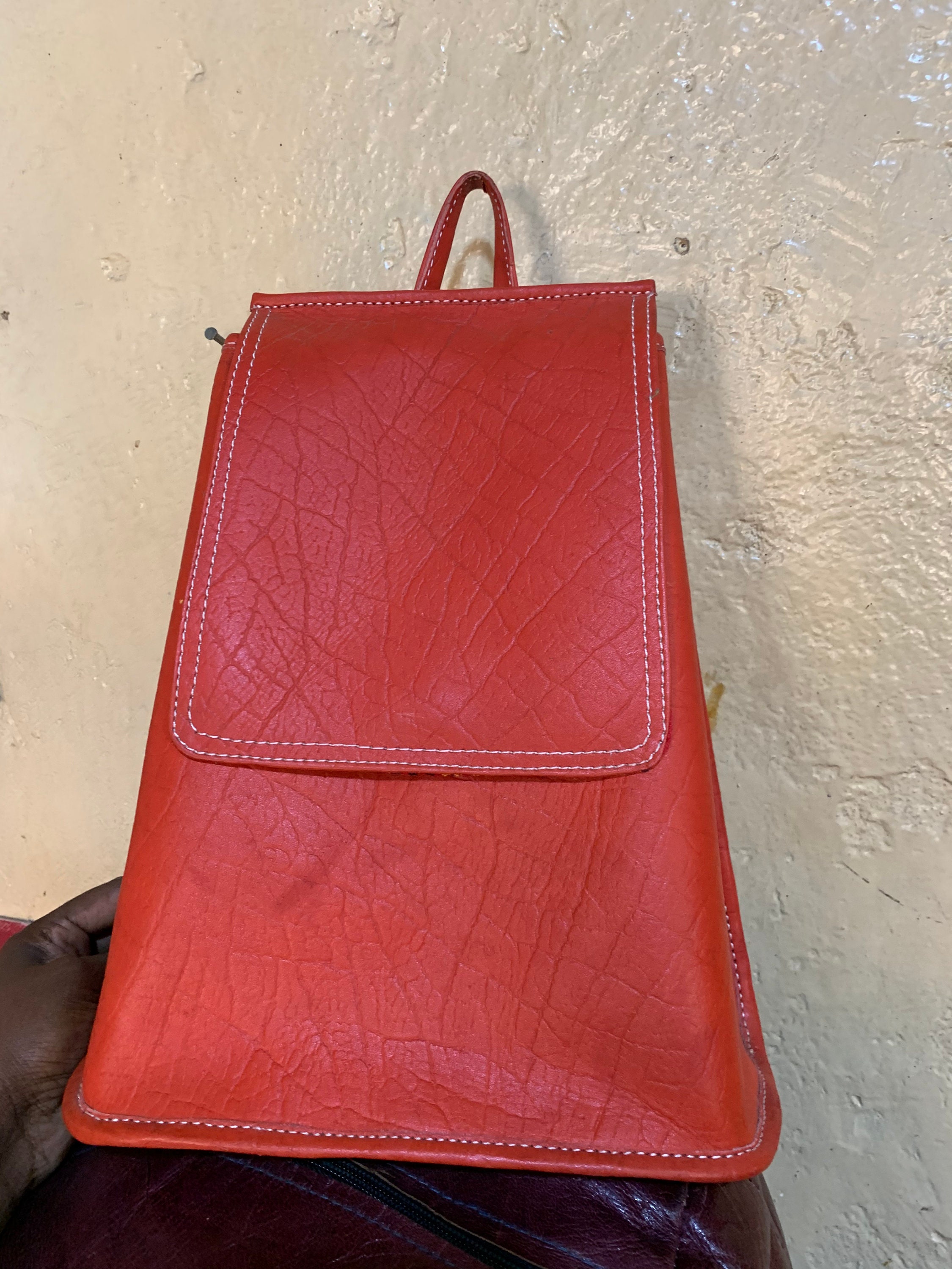 Leather HandbagsLeather backpack bags Travel Racksack Back | Etsy