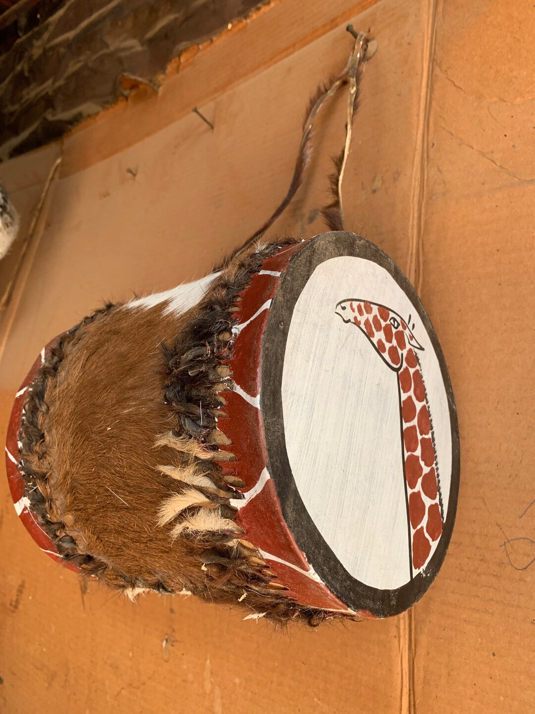 Drum Leather Drum African Leather Drum Kanyan Hairy Drum - Etsy