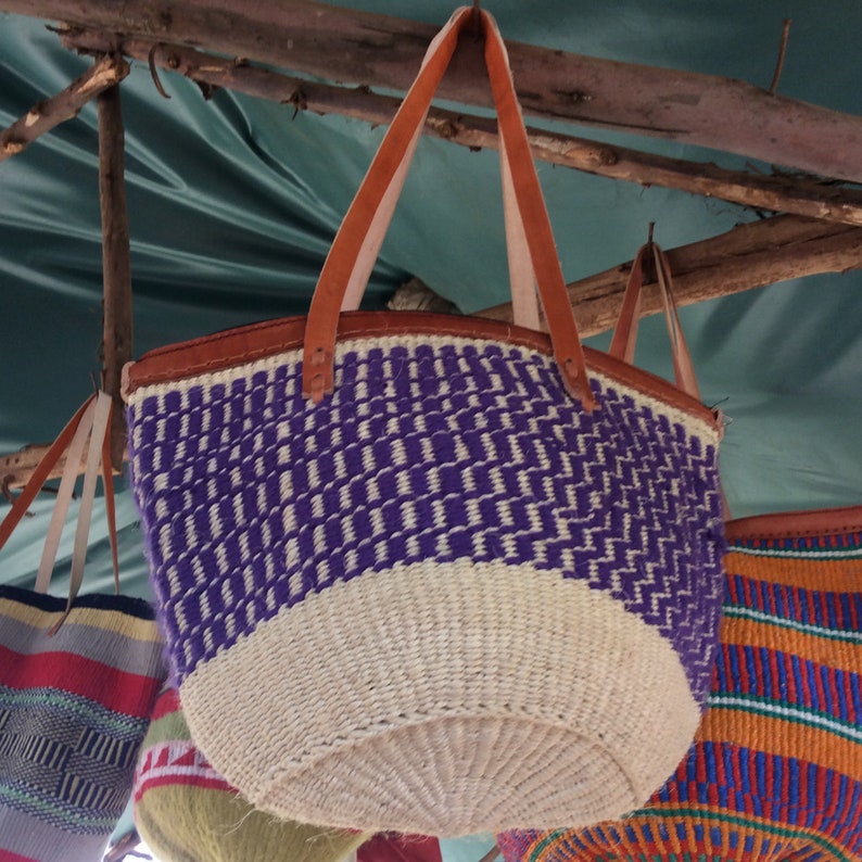 African Sisal Bag/sisal Basket/ Kiondo Handbag /beach Bag - Etsy